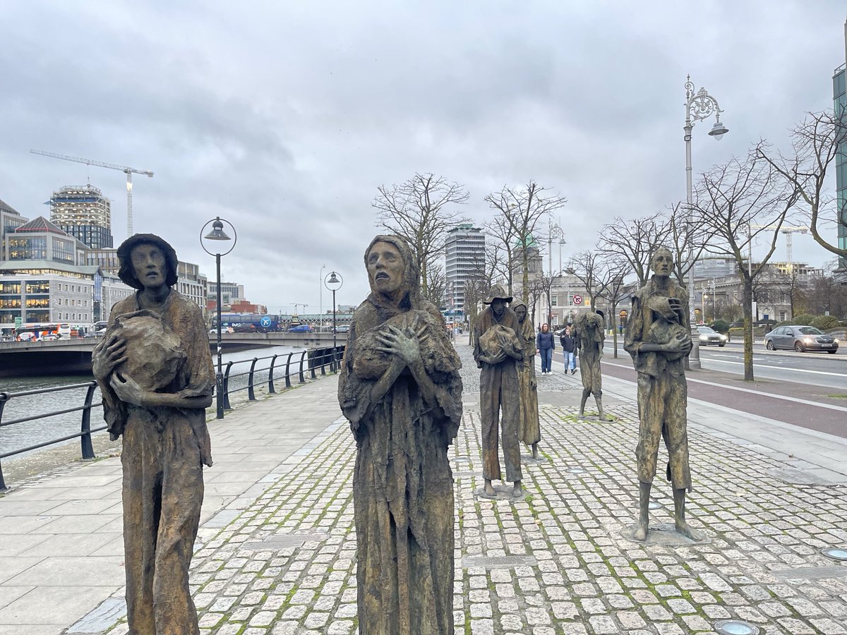 Potato Famine Statues Dublin
