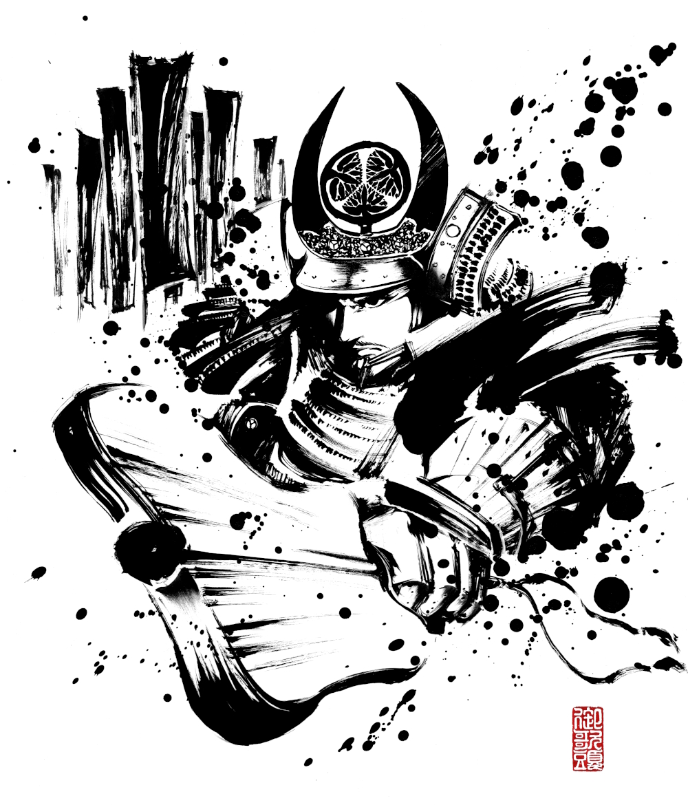 「徳川秀忠。 Hidetada Tokugawa. 」墨絵師 御歌頭【Sumi-E OKAZU】の漫画