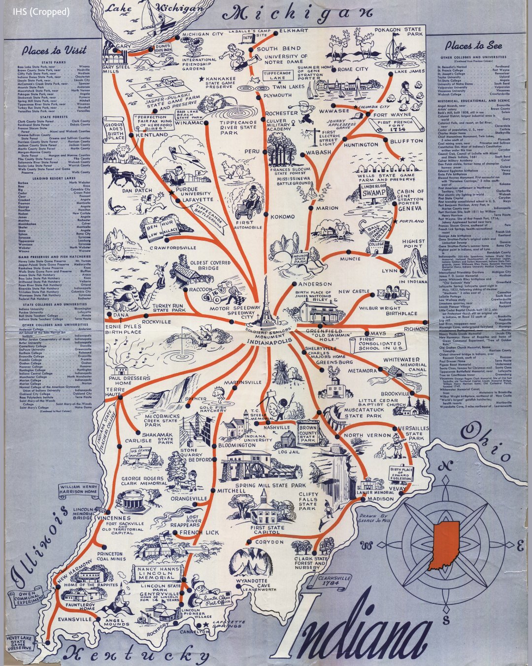 Illustrated Map Of Indiana University Campus Indiana University Office