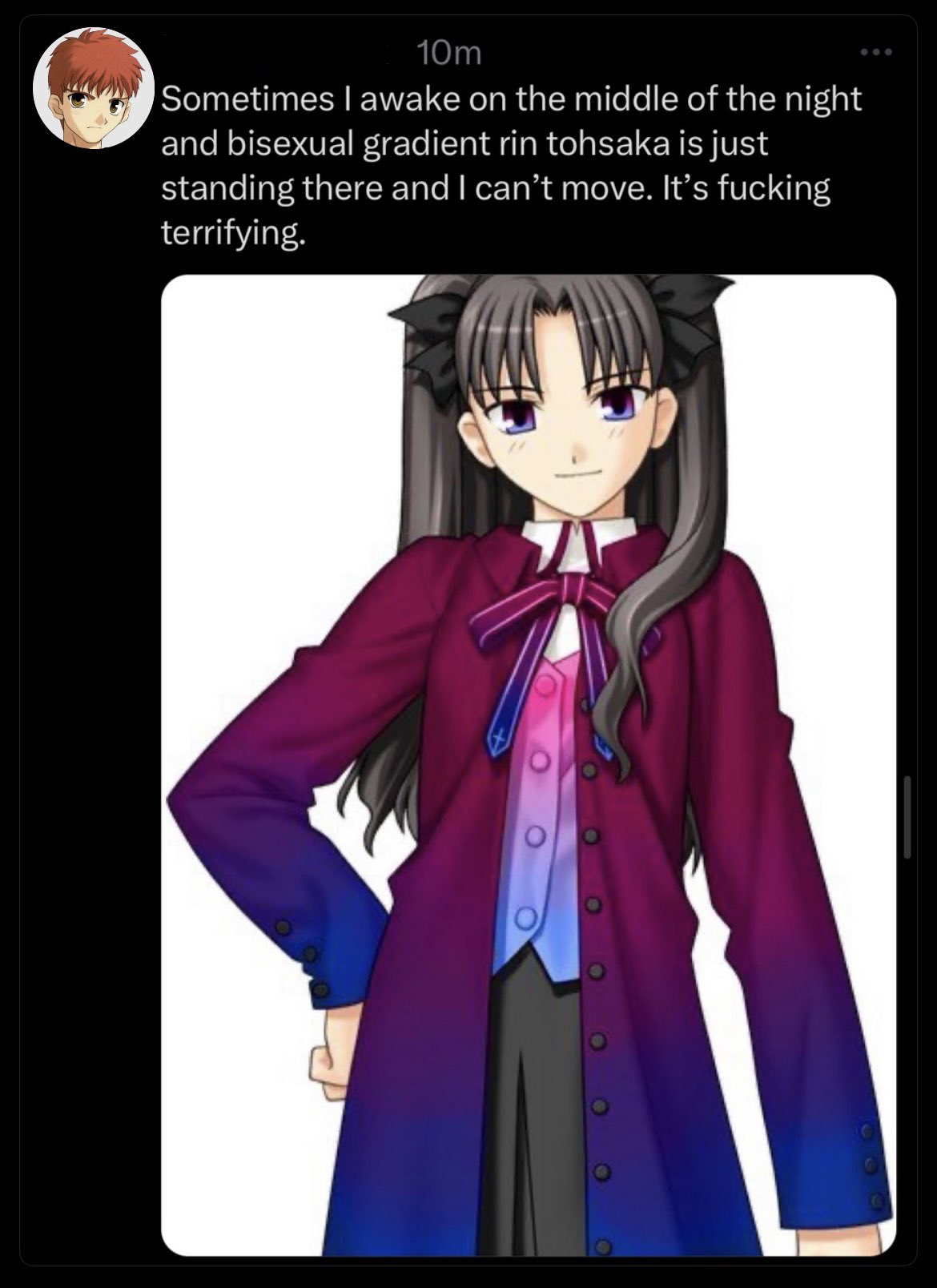Tohsaka Rin Quotes Rin Tohsaka (@Kase_2230117) : R/fatestaynight