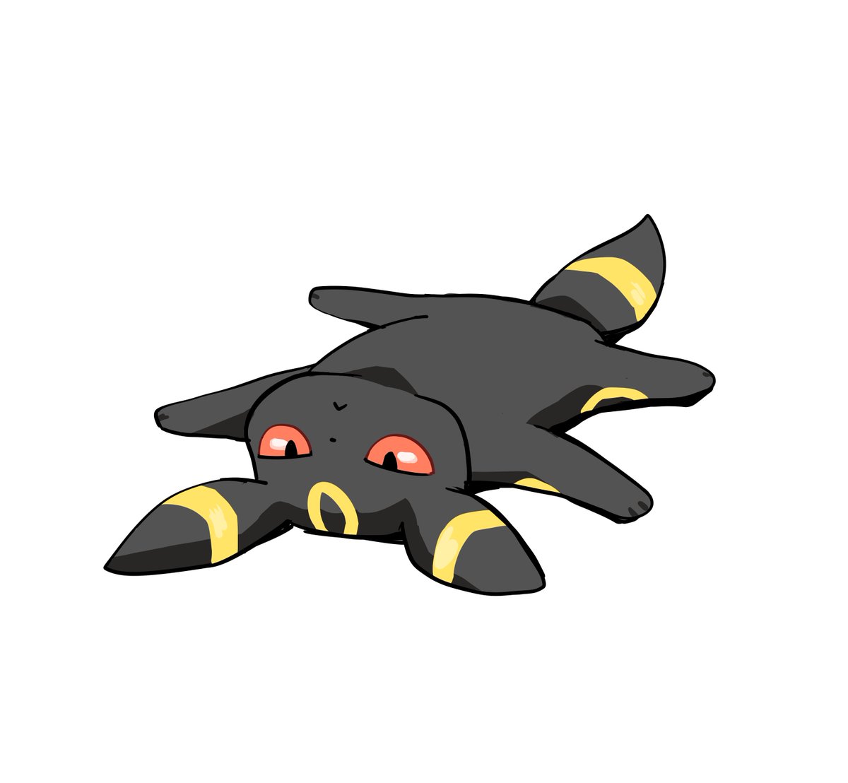 umbreon solo simple background white background red eyes closed mouth ...