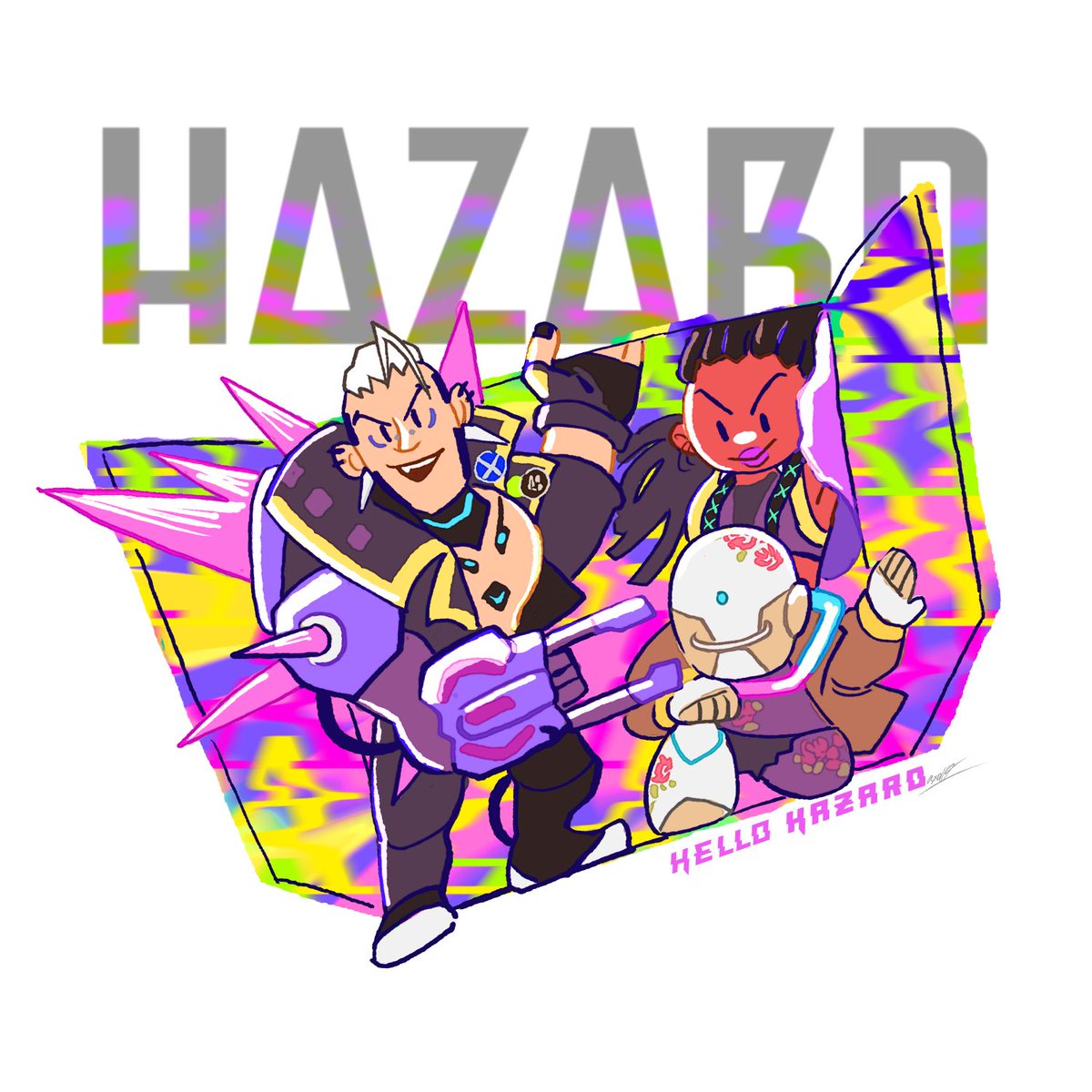 「Hello hazard!#hazard #overwatch #Overwat」|🌿axolo🌿のイラスト
