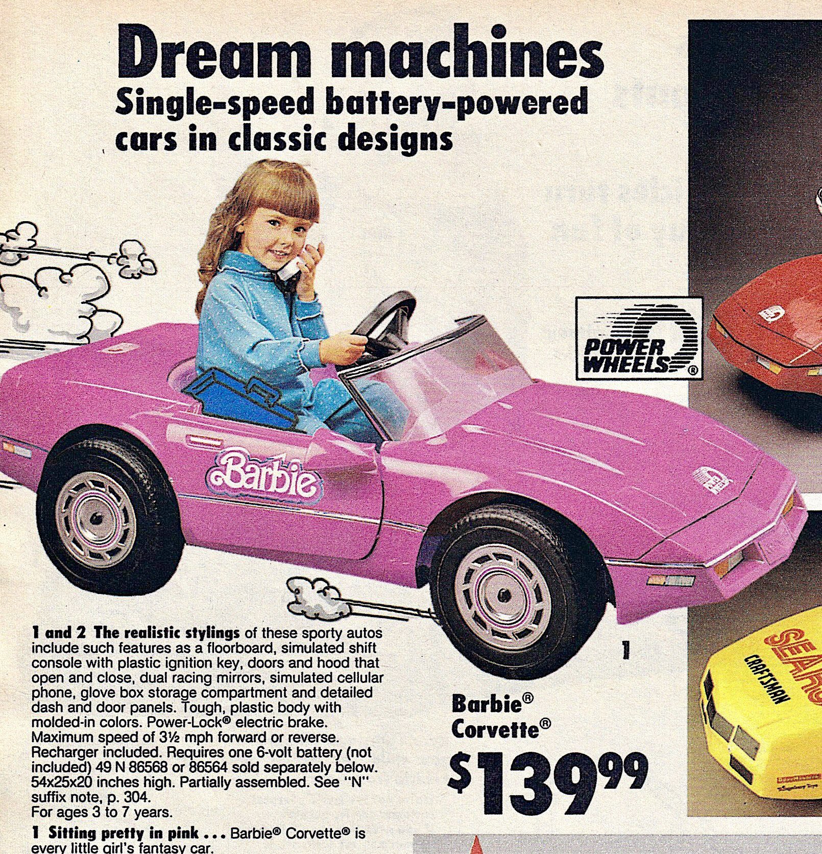 Barbie corvette power wheels store