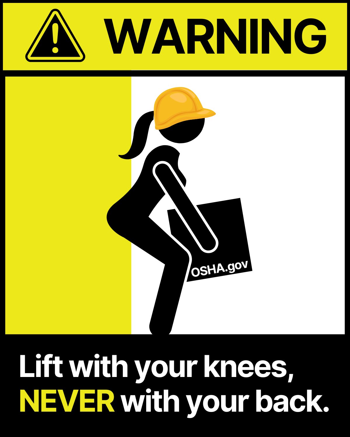 Osha Lifting Safety Poster Workplace Ergonomics Safety Tips Poster