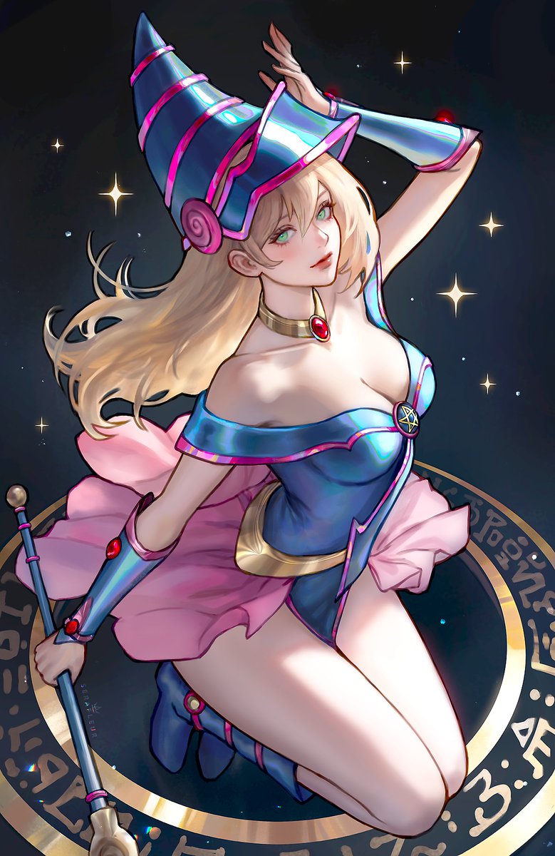 ブラックマジシャンガール 「Dark Magician Girl from Yu-Gi-Oh! 」|serafleur のイラスト