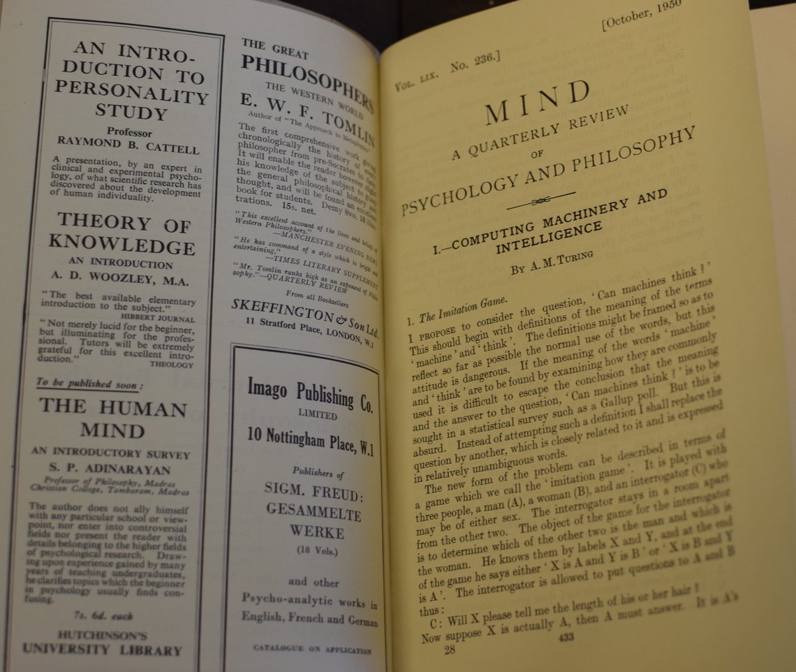 📏⚒️ ولد الذكاء الإصطناعي سنة 1950 في ورقة عالم الرياضيات ألان تورينغ A ...