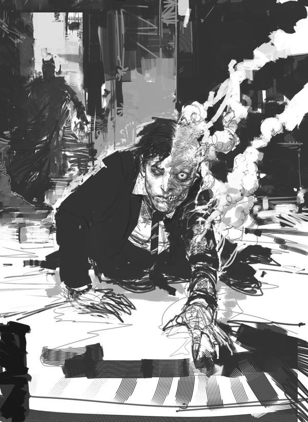 Two Face Dark Knight Drawing