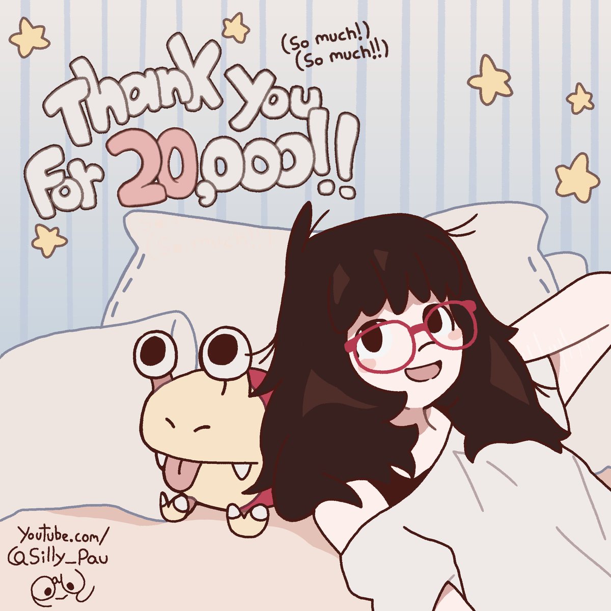 「we hit 20 THOUSAND SLEEPYHEADS!!! :D 🎉🎉 that's so unreal o」pau claire ...