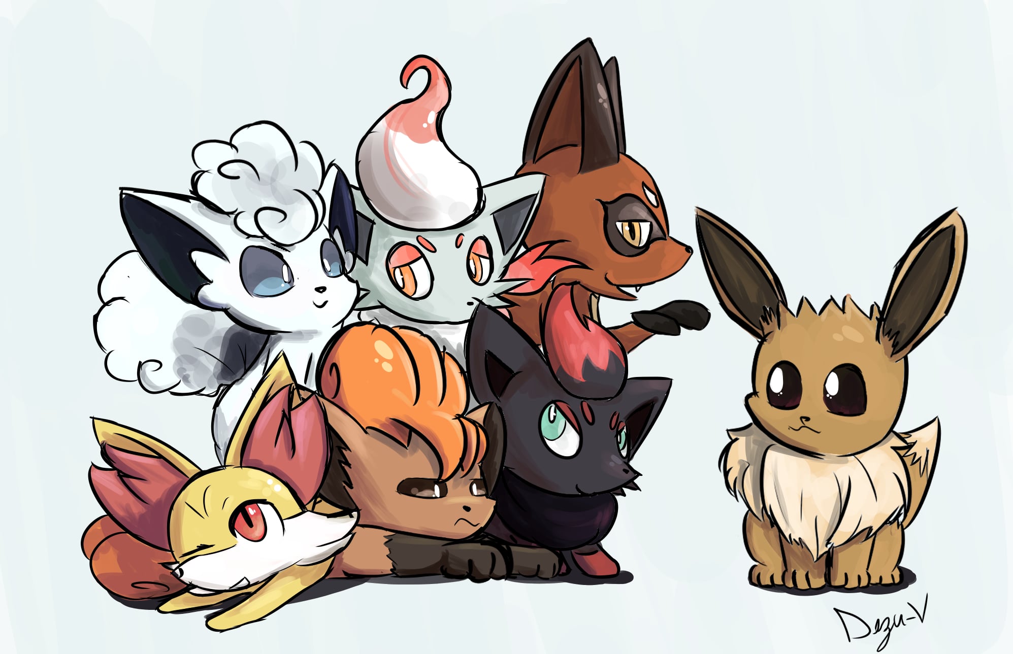 Fennekin Y Vulpix Y Eevee