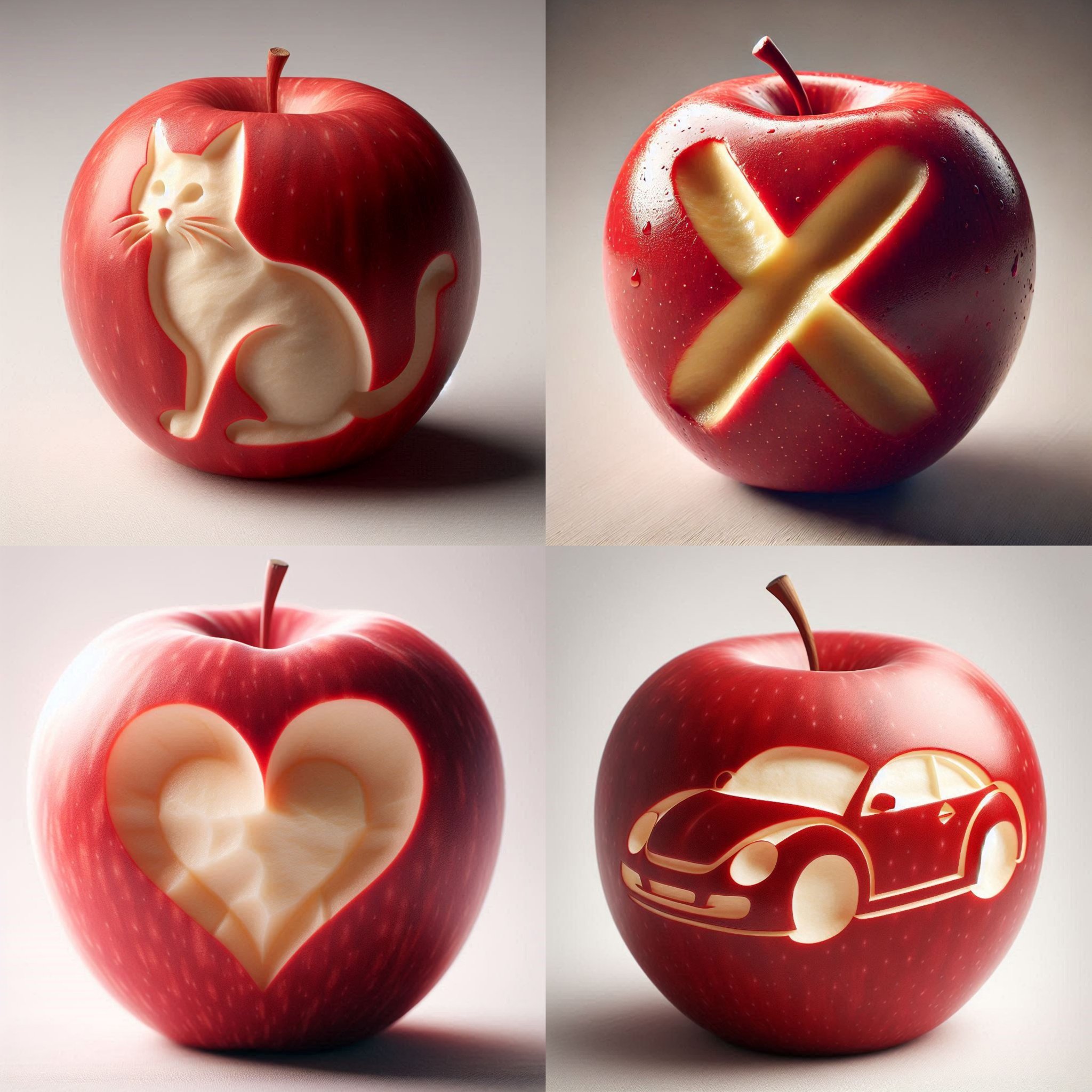 Easy Fruit Carving Apple Art In Apple Leaf Fruit Carving Fruit