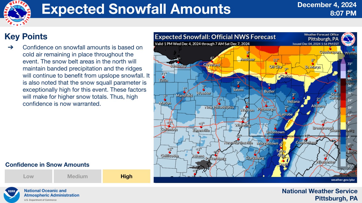 Pittsburgh Snow Total Map Pittsburgh Weather: Winter Weather Advisory