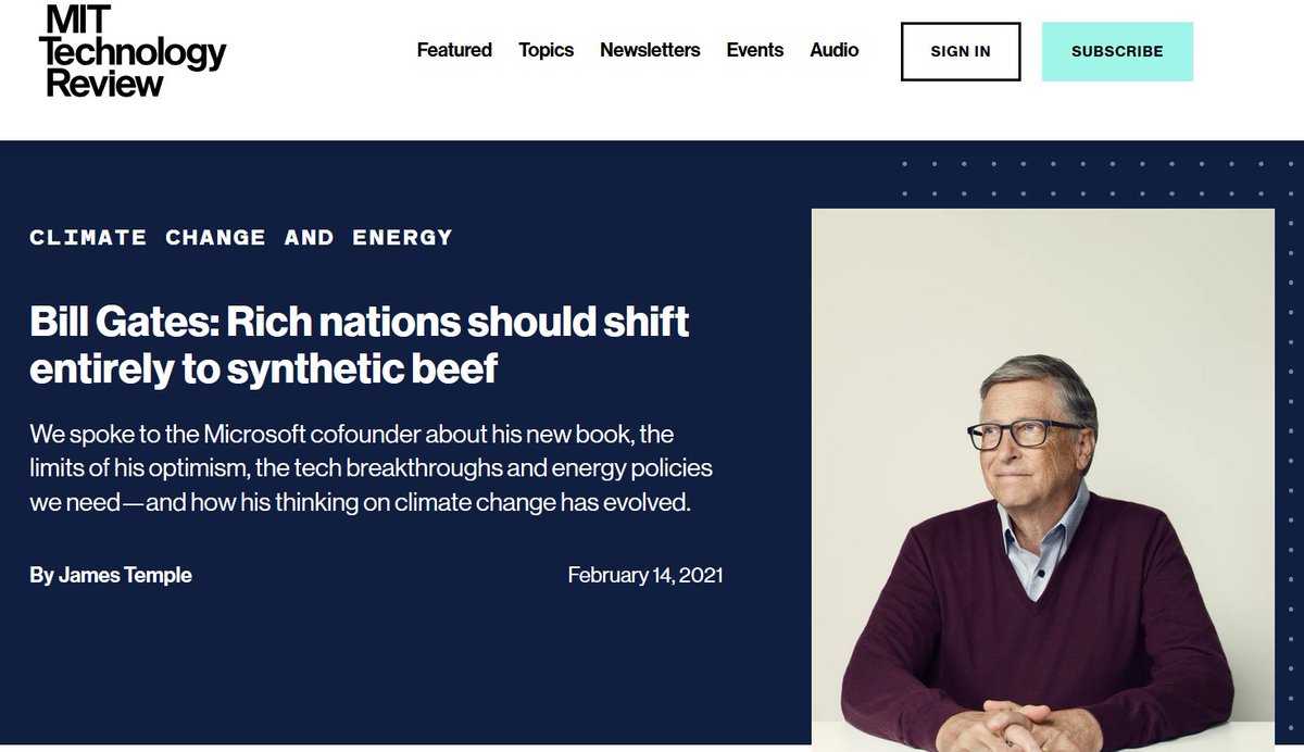 James Temple, MIT Technology Review, 2021 "Bill Gates: Rich nations ...