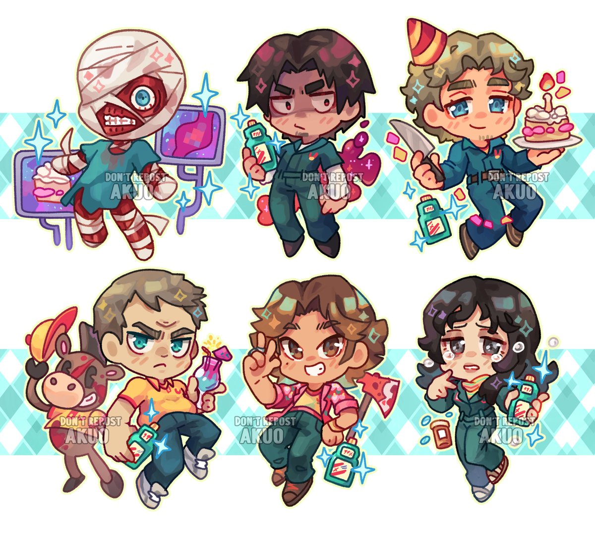 「Mouthwashing chibi set #Mouthwashing 」|🪸Magical Akuo🪸 ST0RE OPEN!のイラスト