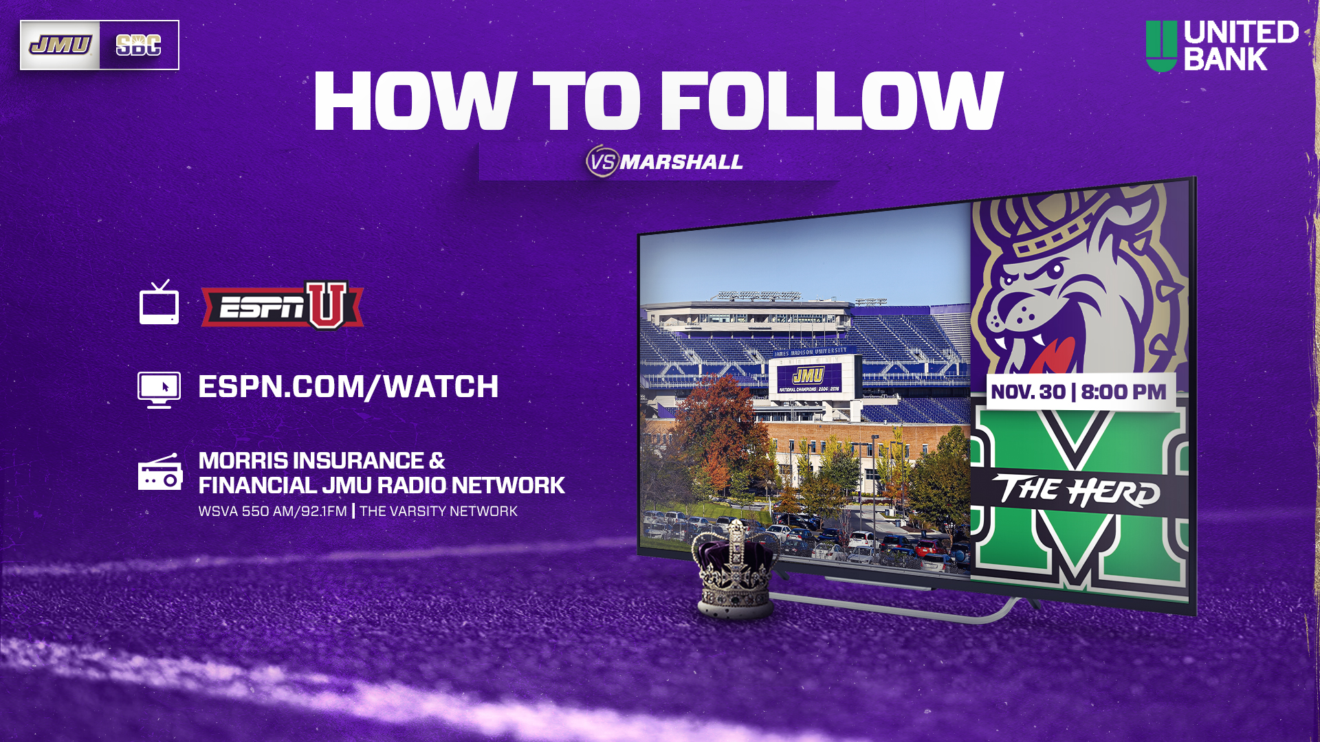 Marshall Espnu Logo Final Countdown: Louisiana On ESPNU Coastal