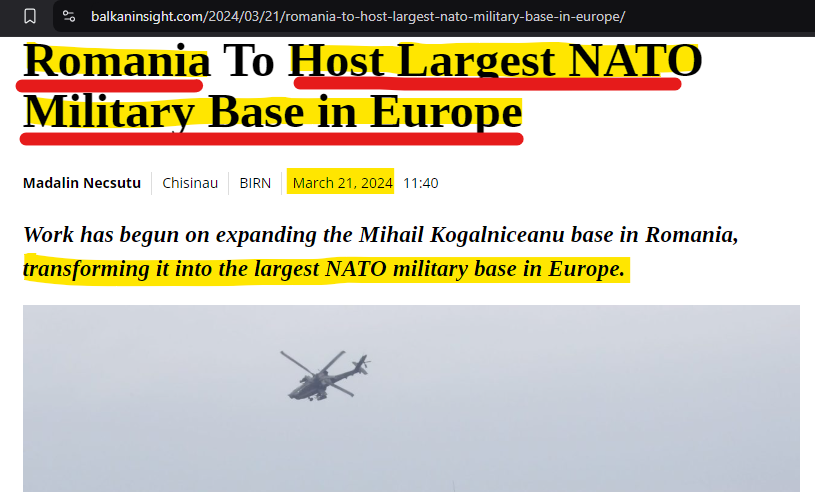 NATO is building the largest NATO military base in all of Europe in ...