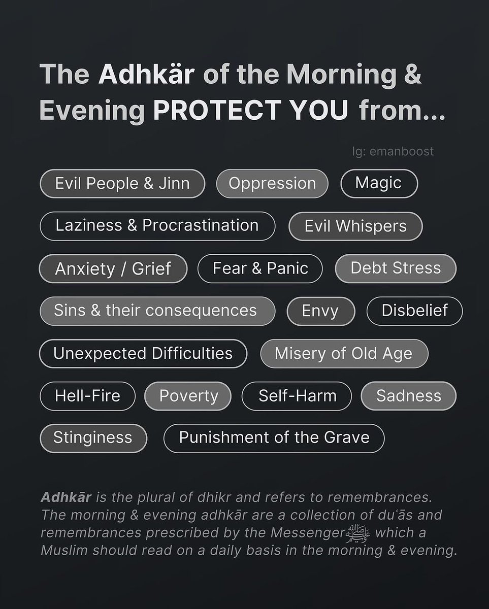 Don't forget your Morning and Evening Adhkar... THREAD - Thread from ...