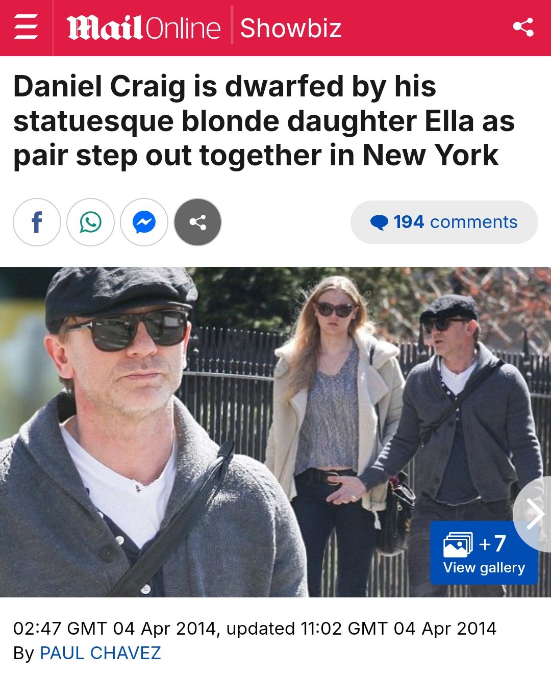 Daniel Craig Daughter Ella James Bond Star Daniel Craig's Children