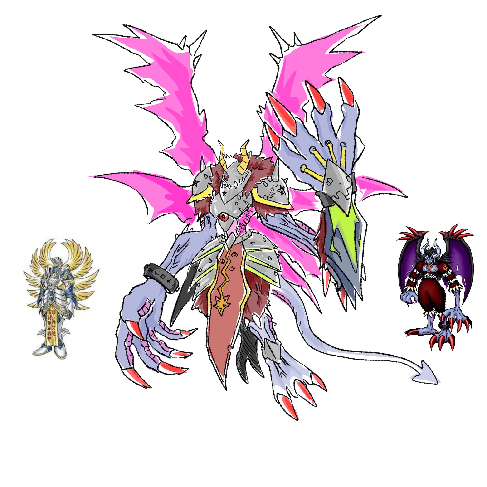 Magnadramon And Seraphimon