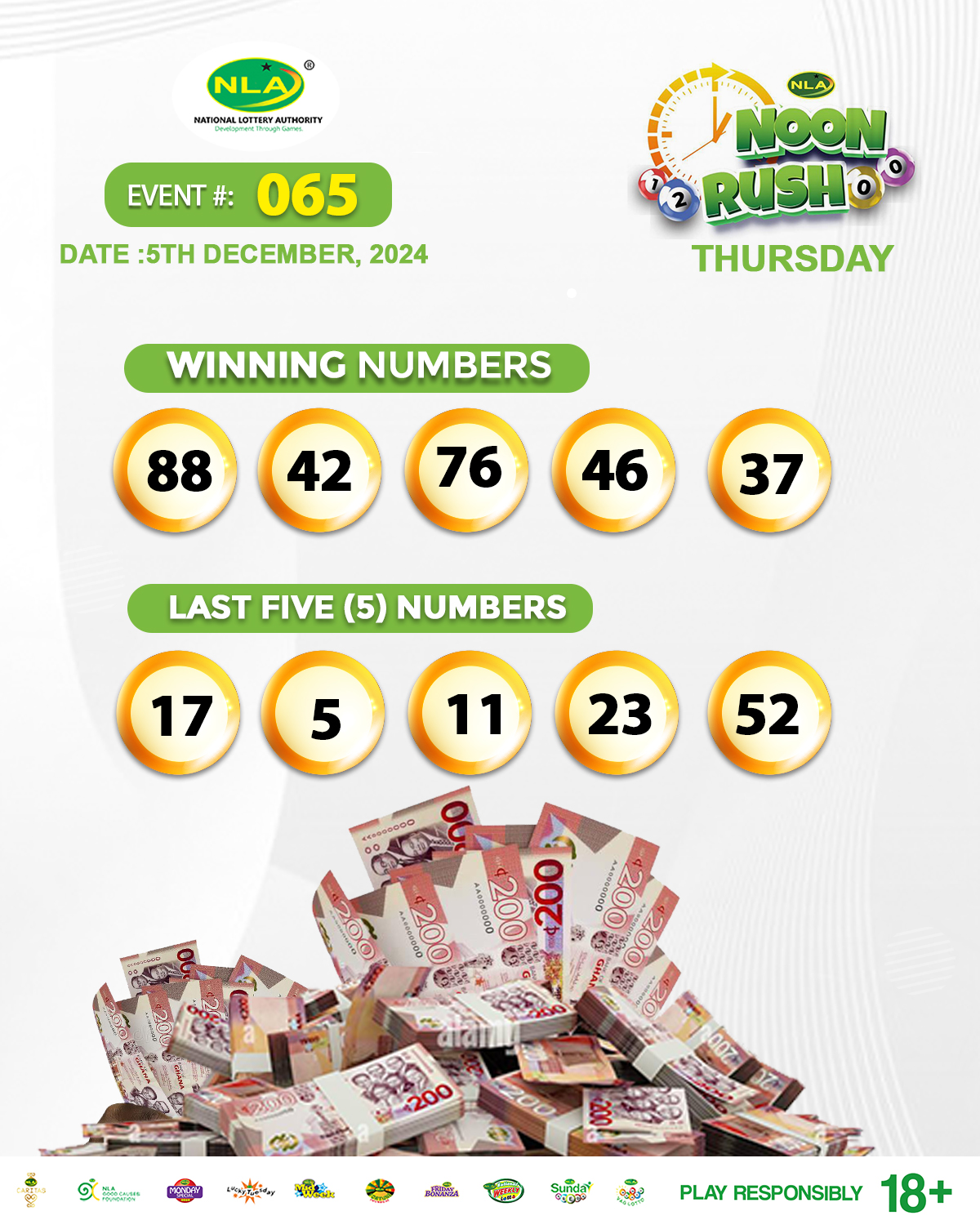 NLA on X NOONRUSH THURSDAY LOTTO DRAW RESULTS https t Reysvtm4pQ X