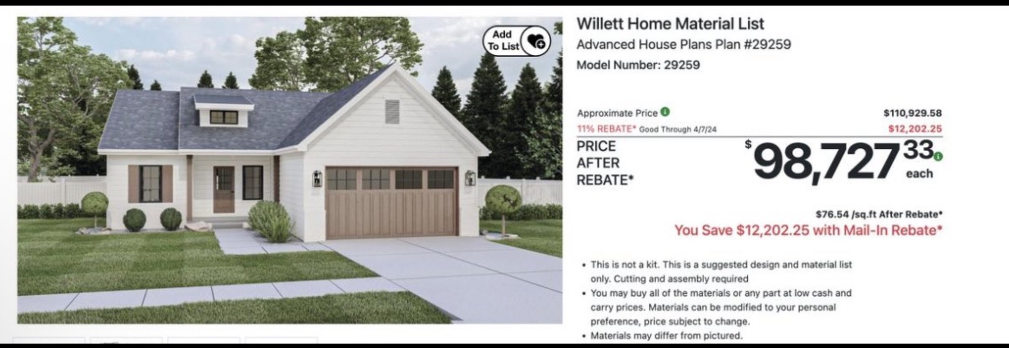 Menards Home House Plans Cost To Build A Kit Home Or Package Home