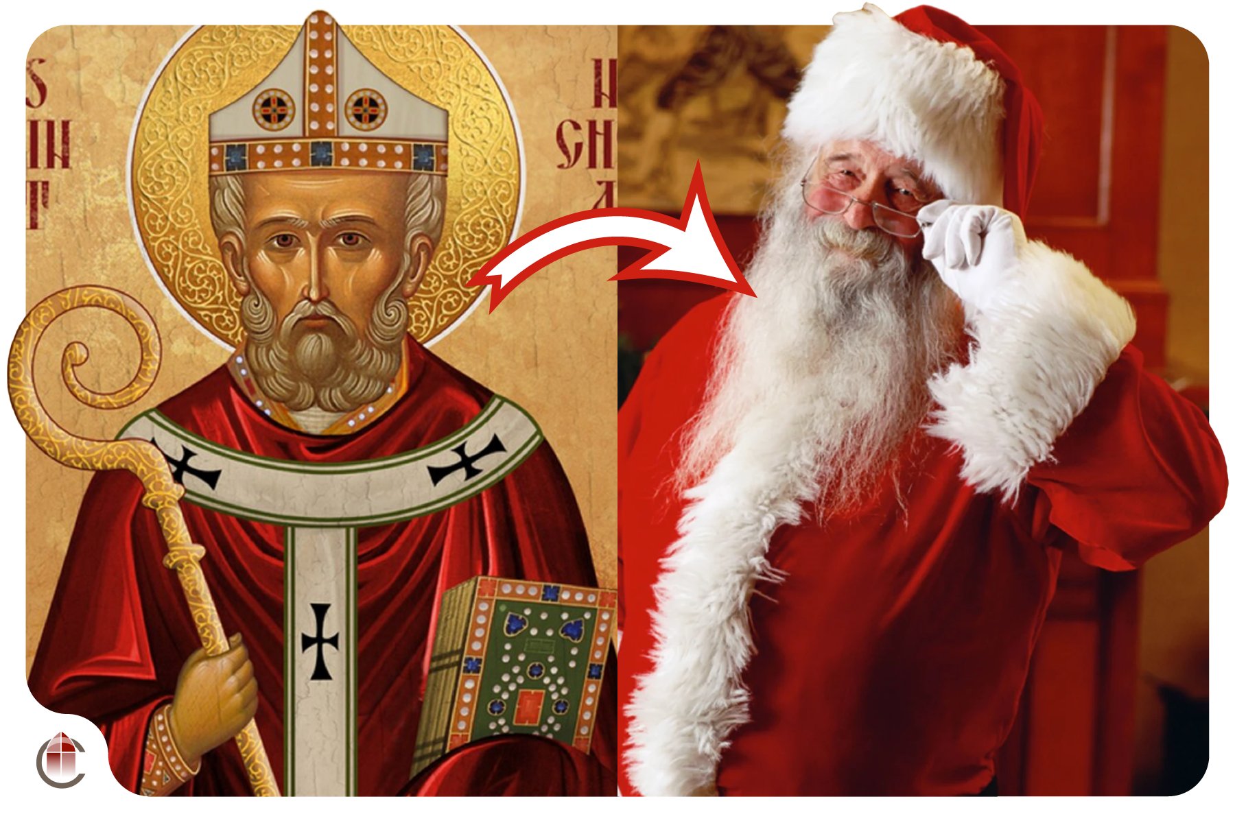 CatholicTV on X St. Nick isn t just an alternate name for Santa. He was a real Catholic Bishop and Saint in the 4th century. How did we go from St. Nicholas to