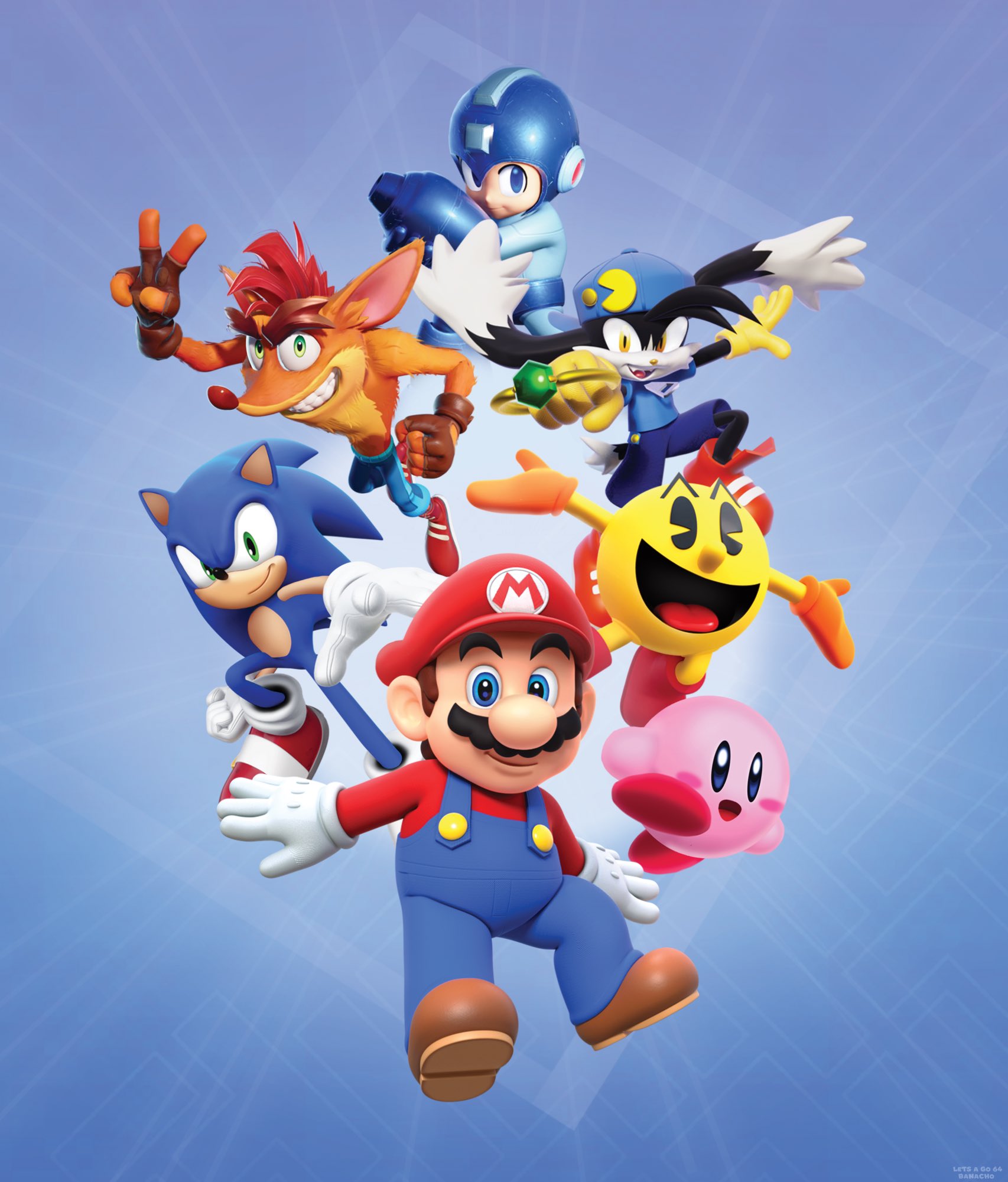 Mario Vs Sonic Vs Megaman Vs Kirby Vs Link