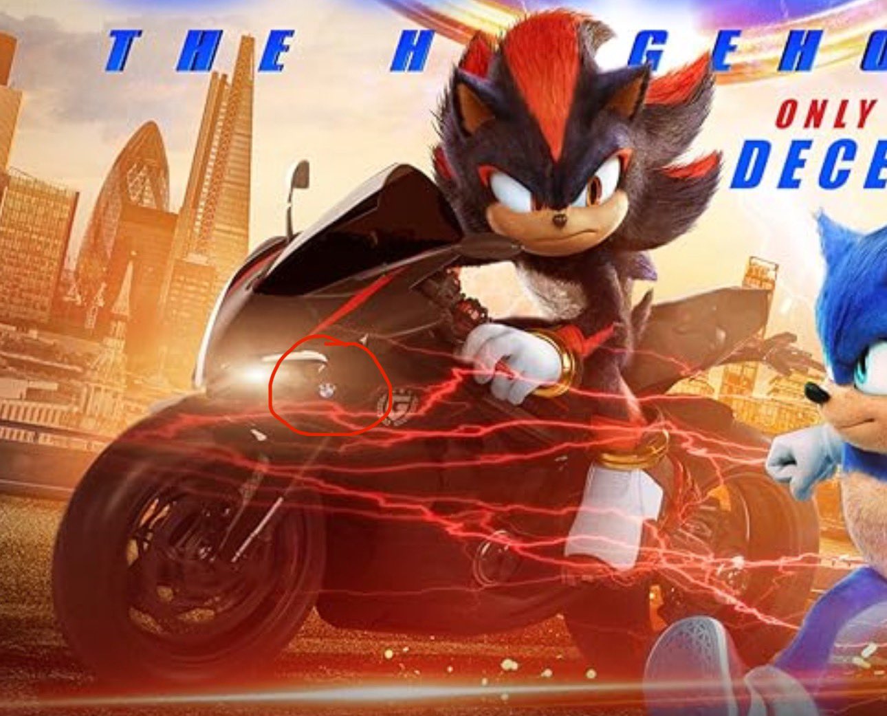 Shadow The Hedgehog On A Motorcycle