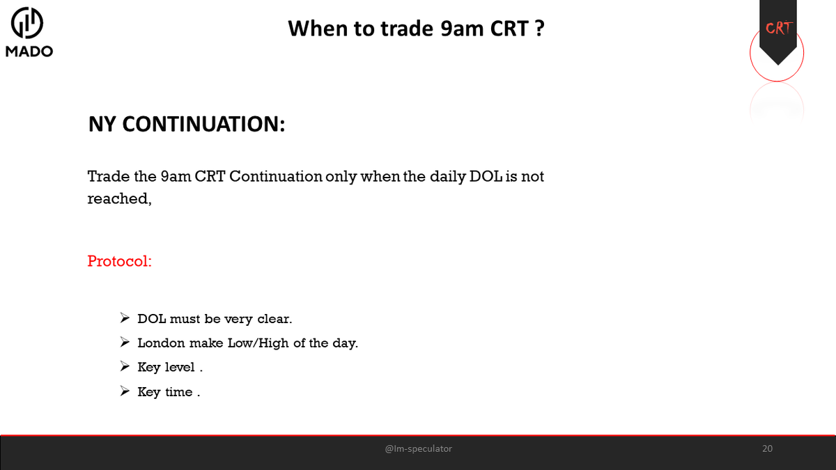 How to trade the 9 : 00 AM CRT A detailed thread explaining everything. 🧵 🧵 🧵🧵. Credits ...