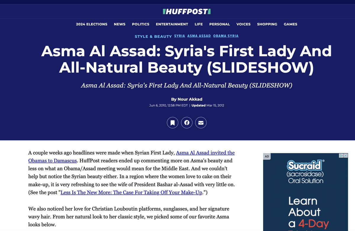 Vogue's 2011 Profile of Asma al-Assad as 'Rose in the Desert ...