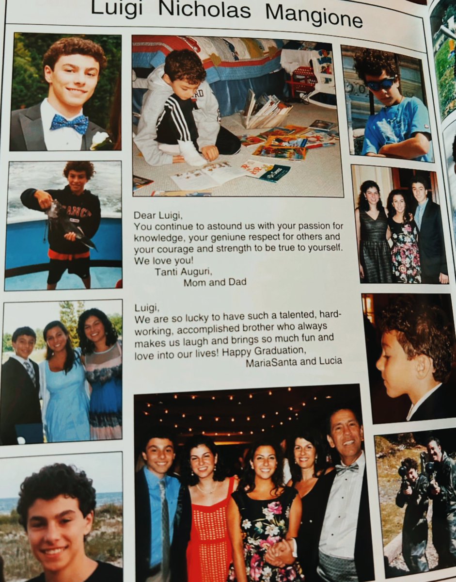 Luigi Mangione’s high school yearbook paints a stark contrast to his ...