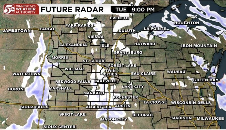 Kstp Radar Jonathan Yuhas On X: "Light Snow Today Moves Into MSP After