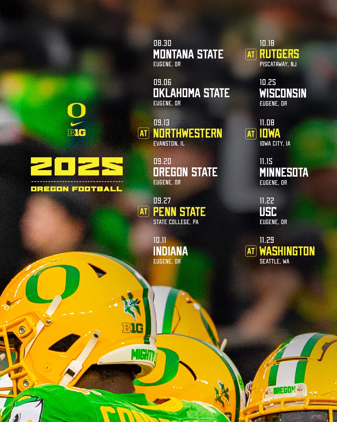 Oregon Football on X Another seven game home slate at Autzen Stadium Presenting Oregon Football s 2025 schedule GoDucks https t V900PmSzic X