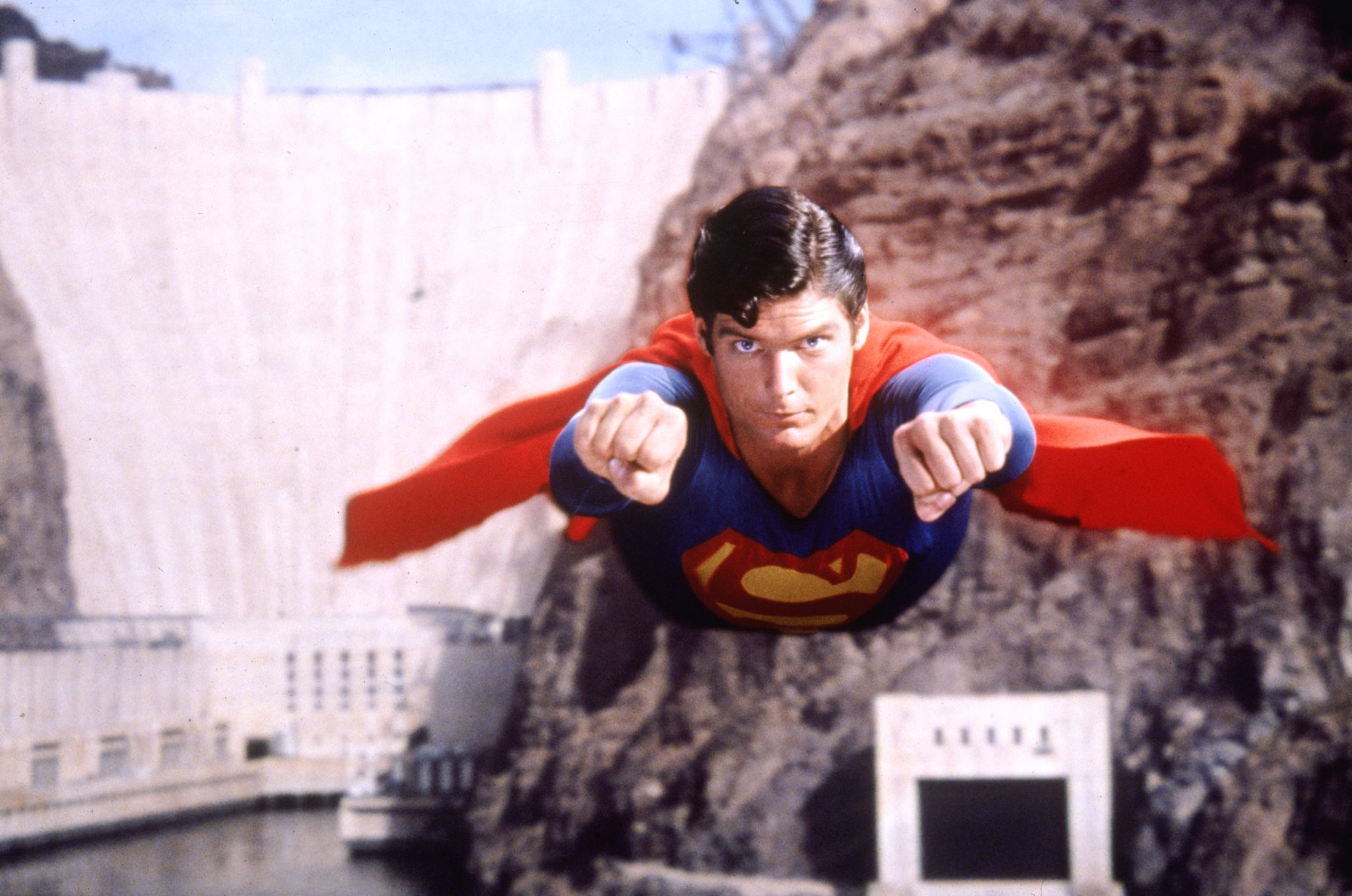 Christopher Reeve Superman Flying