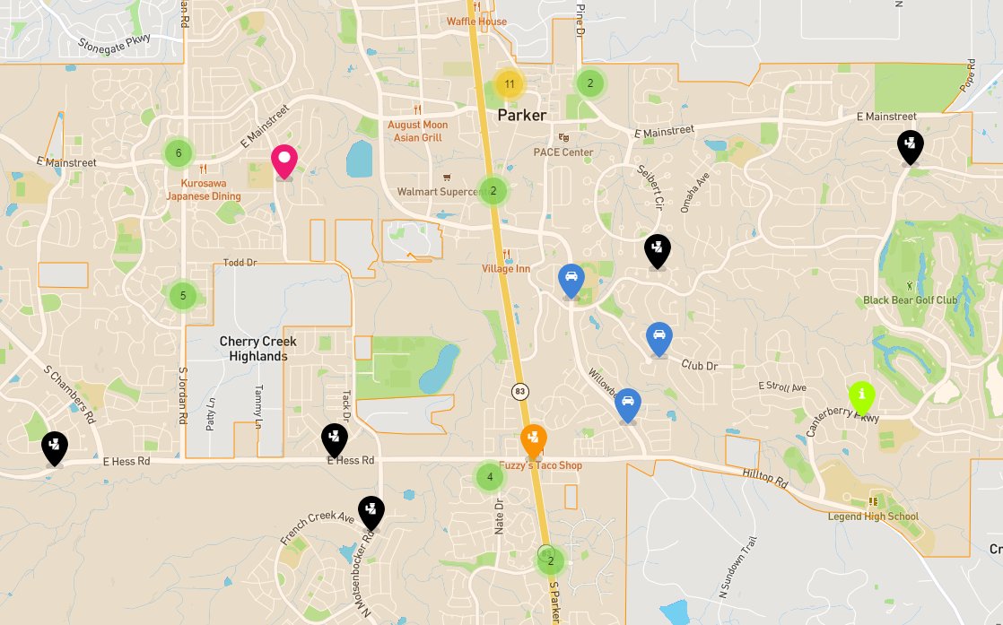 Map Parker Colorado Parker Maps | MERJE DESIGN