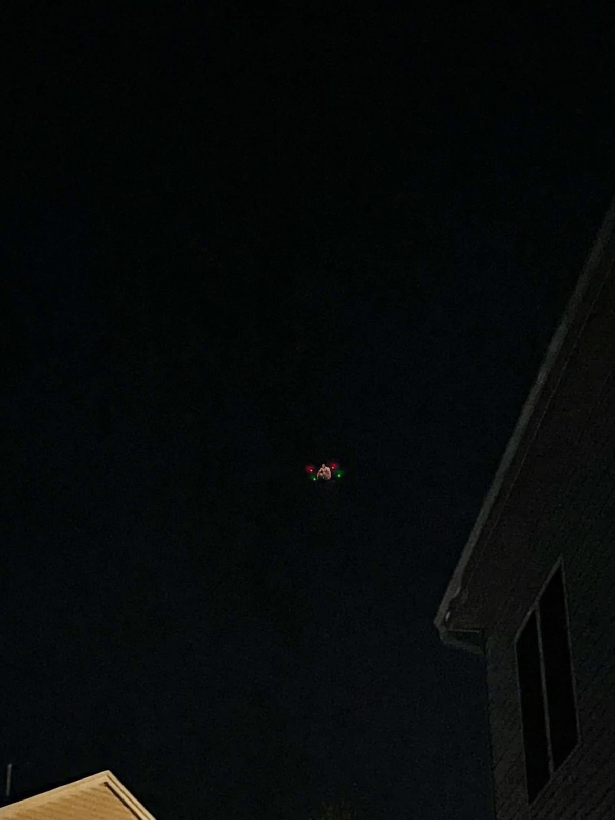 Drone flying over my house store