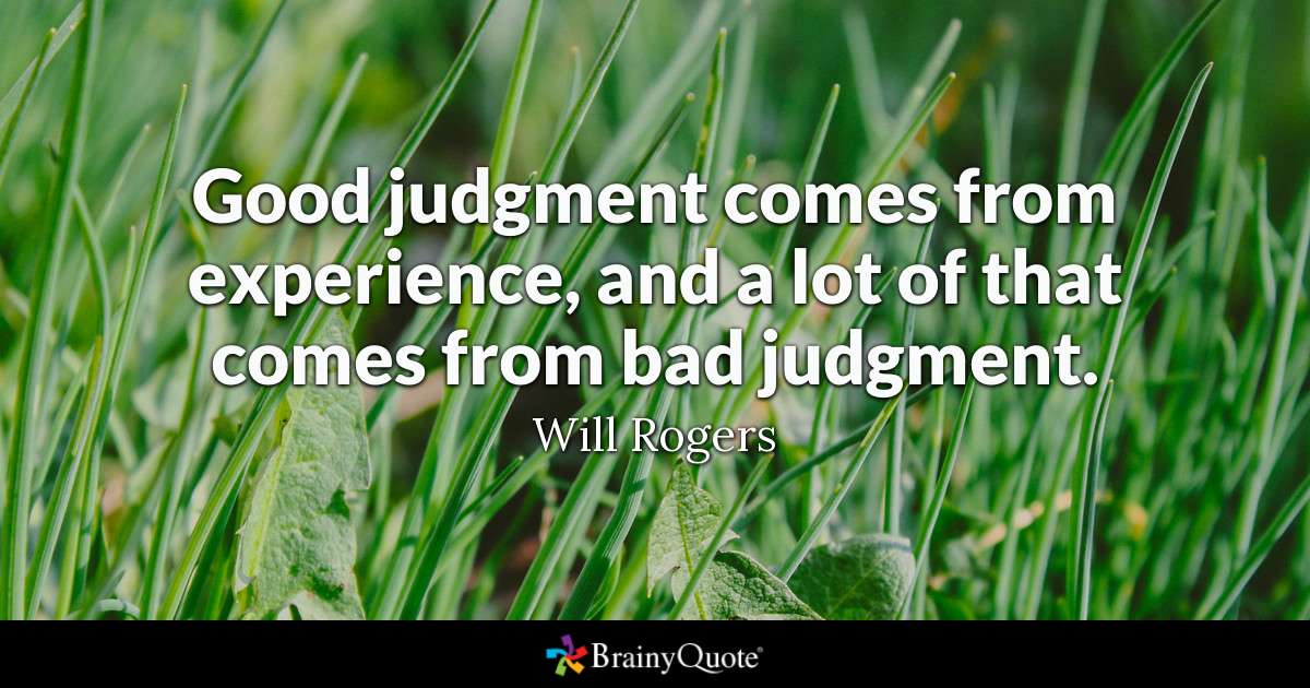 Bad Judgment Quotes Robin Woods On X: ""Good Judgment Comes From