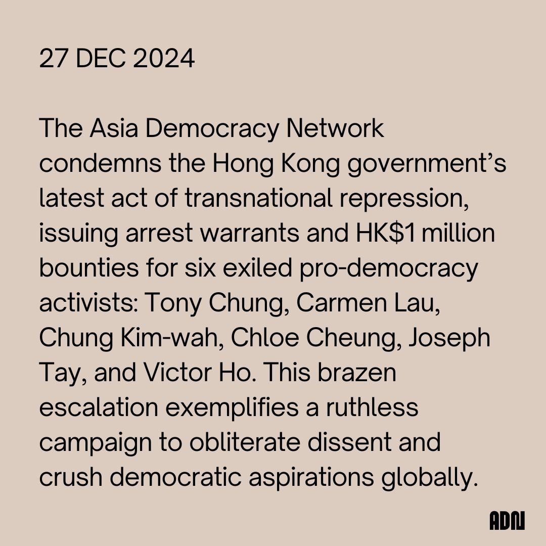 Asia Democracy Network – Building a just, equitable and sustainable ...