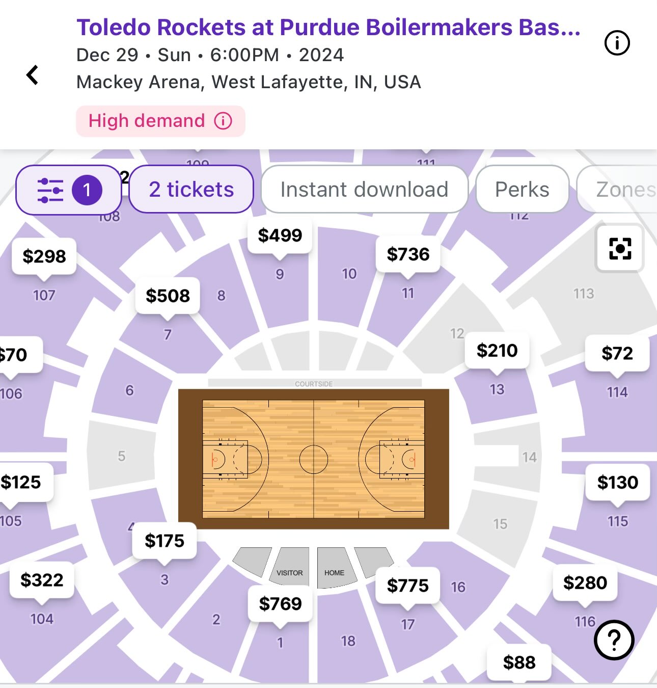 Purdue Basketball Arena Seating Chart Ferrell Center Seating Chart