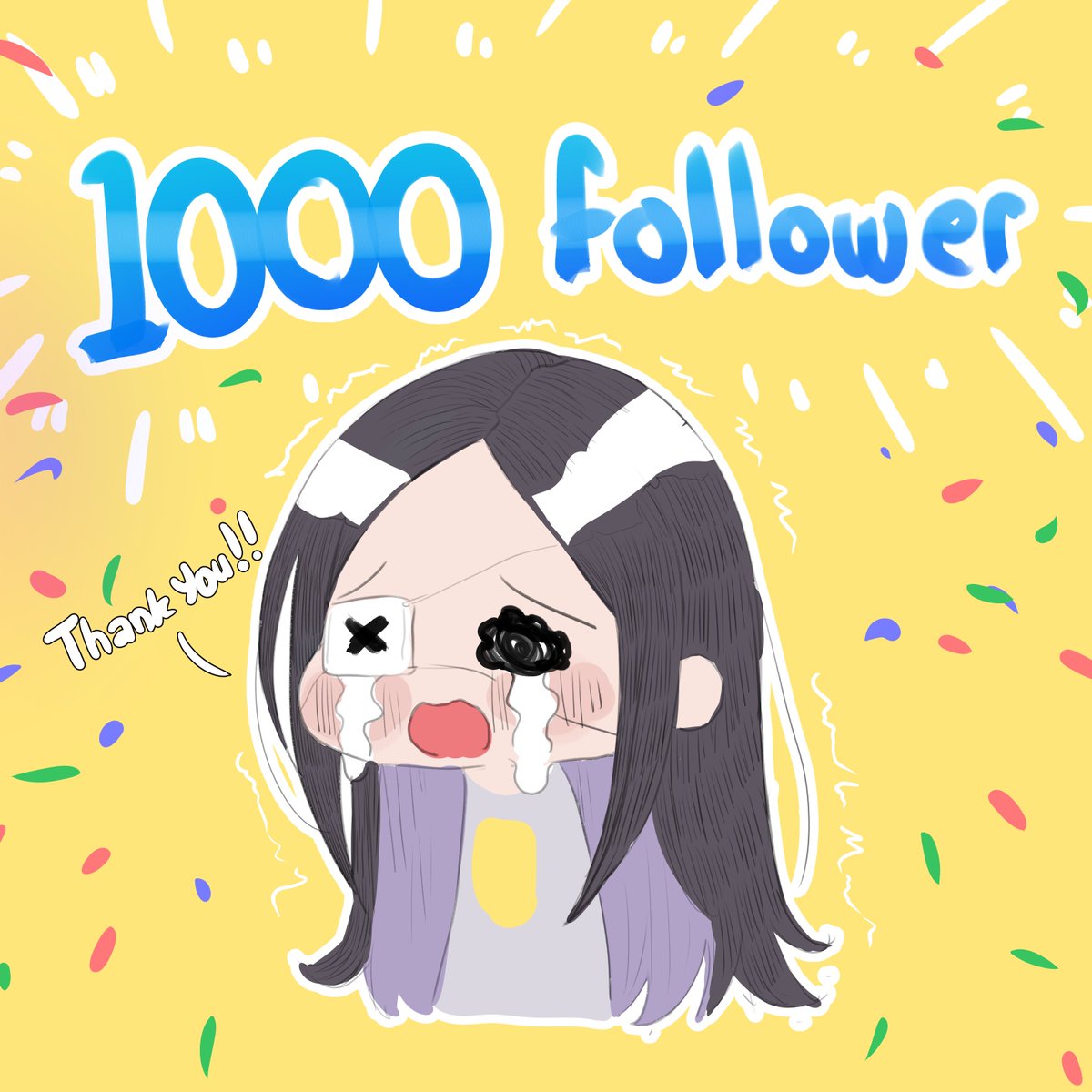 「I'm getting 1000+ followers on X before 」|HellBELL 🎨のイラスト