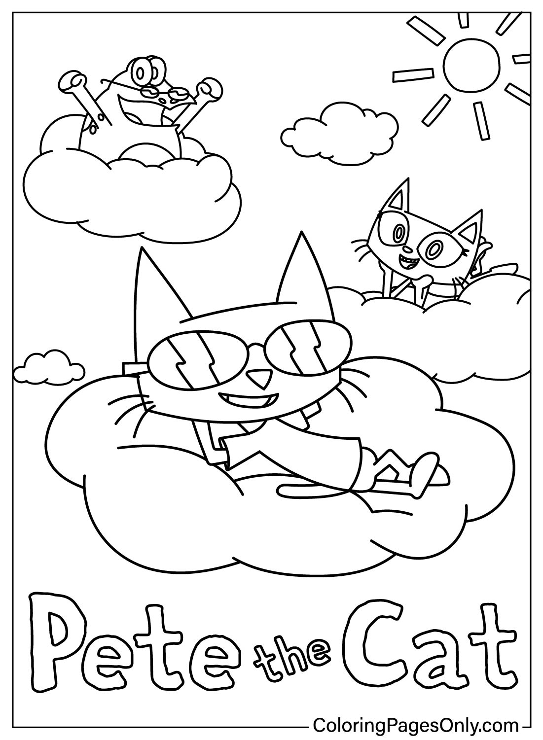 Pete The Cat Coloring Page Pete The The Cat Coloring | TPT
