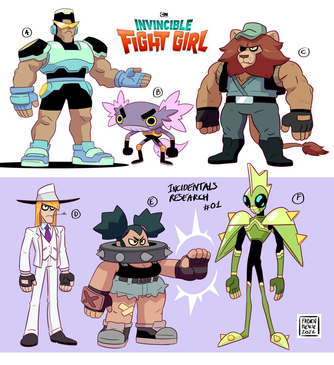 「🔥INVINCIBLE FIGHT GIRL🔥 Early research for "the Perm Gang"」Fabien ...