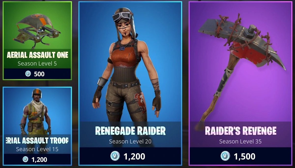 CONFIRMED — RENEGADE RAIDER, AERIAL TROOPER & THEIR ITEMS ALL RETURN TONIGHT 🔥 - Thread from ...