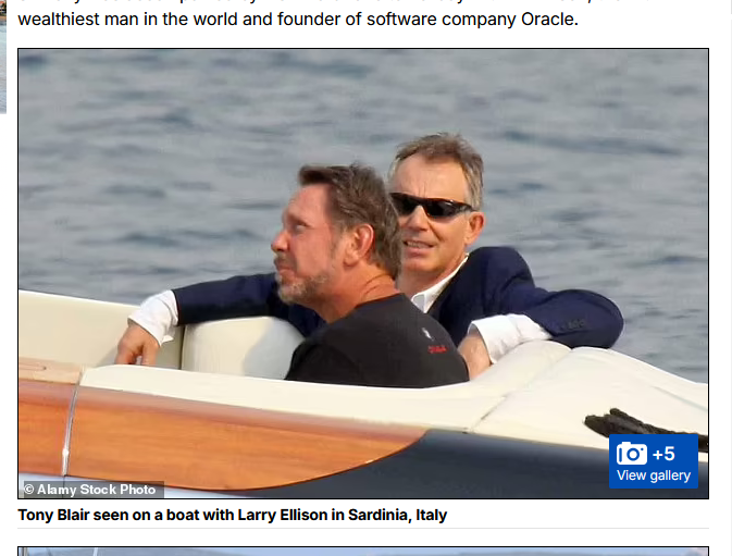 Oh look, here's Tony Blair with the Oracle guy 🎶 - Thread from ...