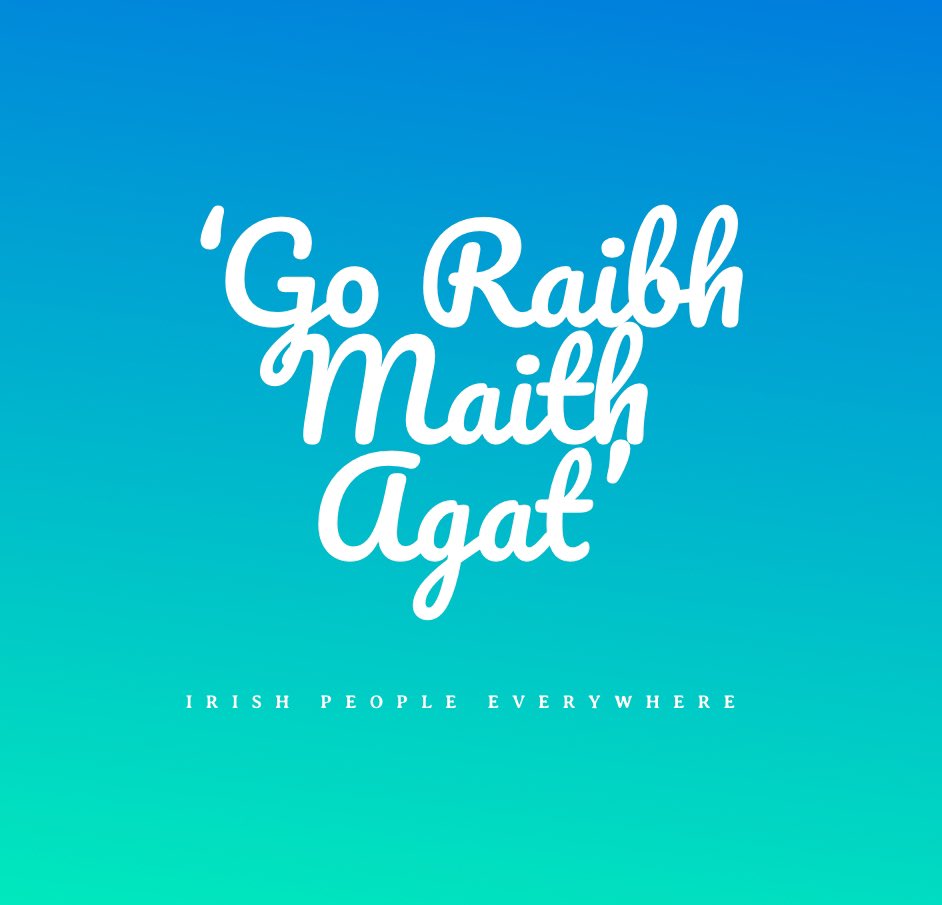 Go Raibh Maith Agat Banner Facebook Irish Cards & Prints Colourful