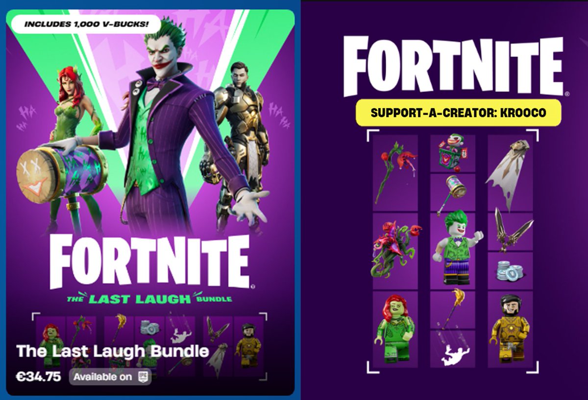 Embrace Madness with "The Last Laugh Bundle", now in the Item Shop! 🤡🌿👑 ...