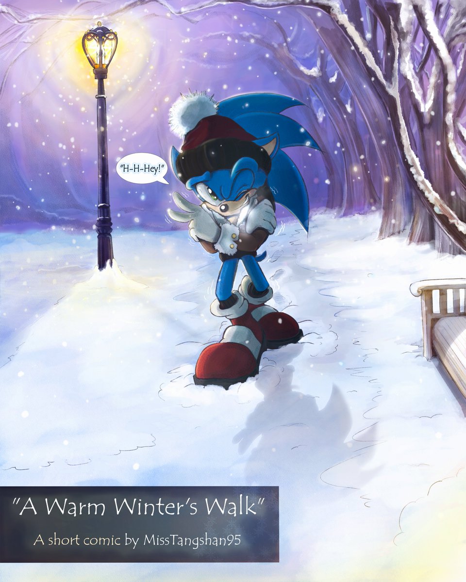 "A Warm Winter's Walk" 🕯️ ️☂️ 💙🩷 1/2 I recommend listening to 🎶 'The ...