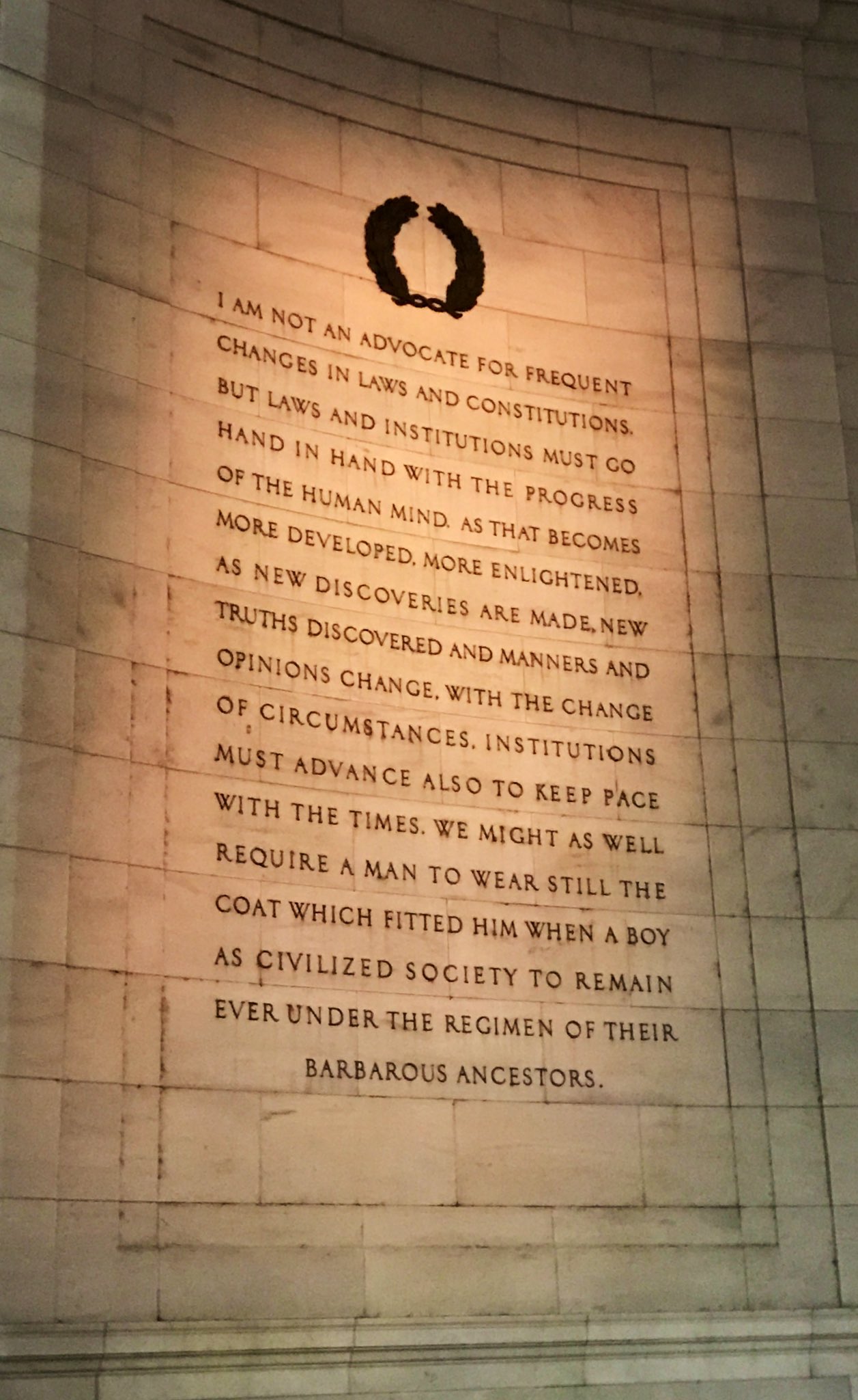 Jefferson Memorial Inscriptions Let's Learn About The Jefferson