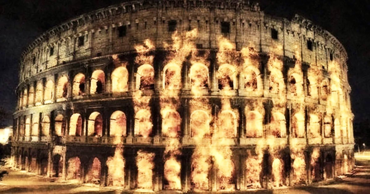 The legend tells that Nero played the lyre while Rome burned in the ...