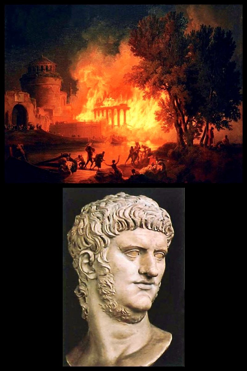 The legend tells that Nero played the lyre while Rome burned in the ...
