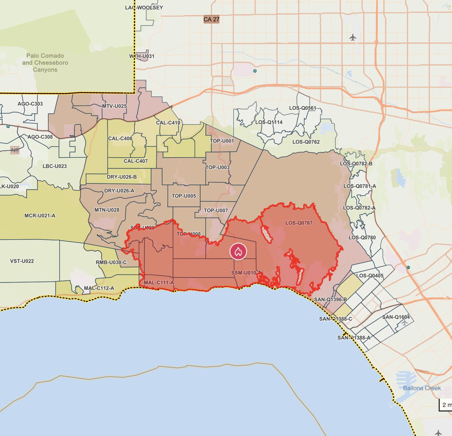 California Evacuation Map Los Angeles Public Press | Another New Fire,